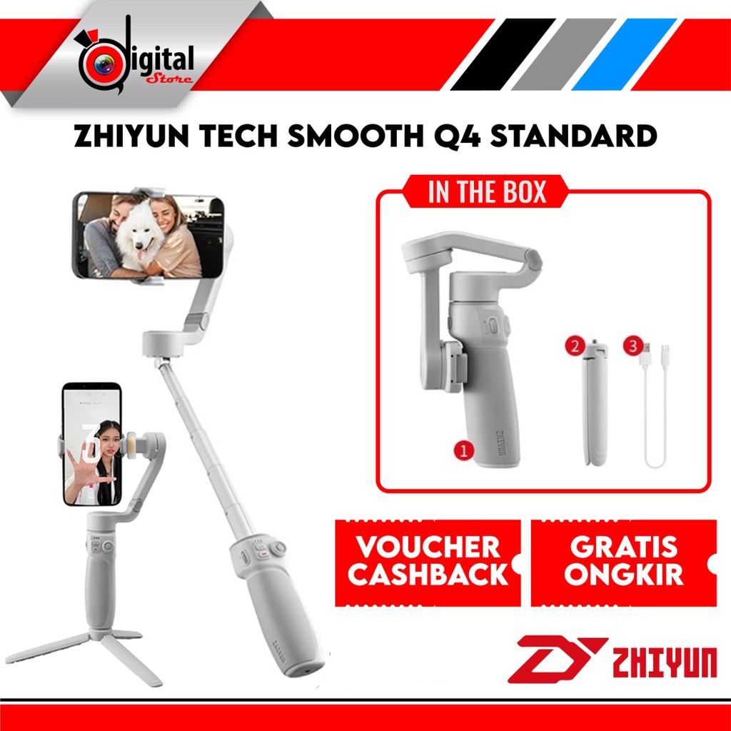 Jual Zhiyun Tech Smooth Q4 Smartphone Gimbal Stabilizer | Shopee Indonesia