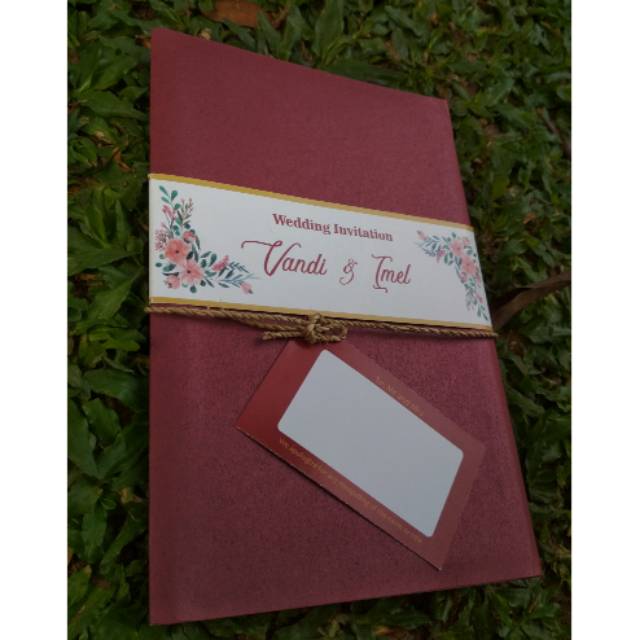Jual Kartu Undangan Pernikahan Unik (Amplop Maroon Excl) | Shopee Indonesia