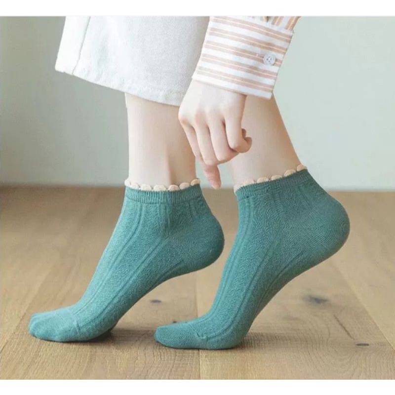 Jual [ COD ] Kaos kaki Renda Wanita Motif Lucu Simple Gaya Korea ...