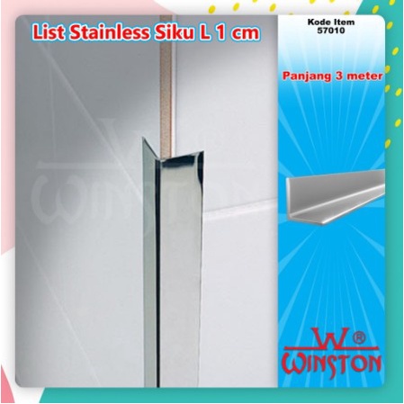 Jual LIST L ASTAINLES SIKU L STAINLES 1 CM UNTUK CABINET winston ...