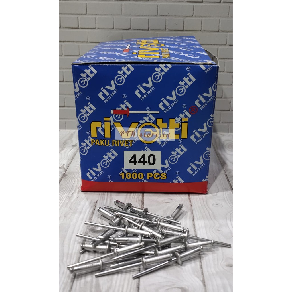 Jual PAKU RIVET MERK RIVETTI 440 UKURAN 3.2MM X 11MM ISI 1000 PCS ...