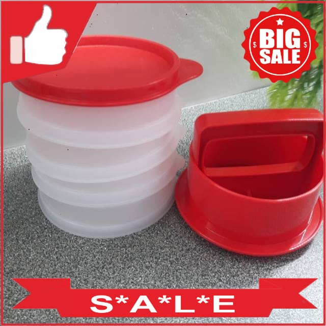 Jual Tupperware Burger Press alat pembuat burger patty Promo Agustus ...