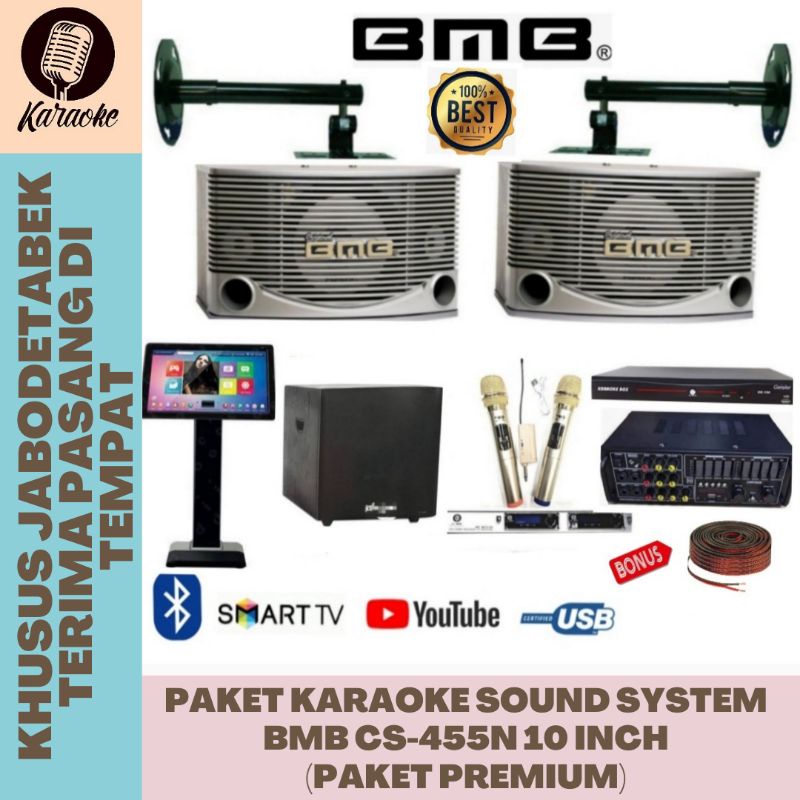 Jual Paket Karaoke BMB Original Bluetooth 10 inch (Paket Premium CS 455N) | Shopee Indonesia