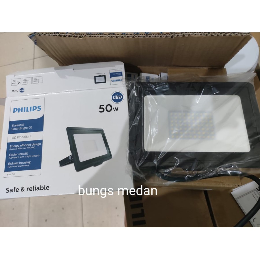 Jual LAMPU LED PHILIPS Sorot BVP150 50W 50Watt 50 Watt IP65 PUTIH 6500K BVP | Shopee Indonesia