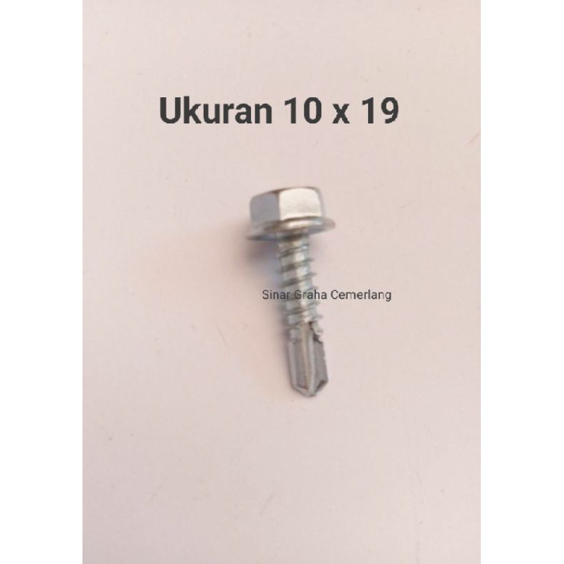 Jual Baud baja ringan ukuran 10 x 19 baut baja Sekrup skrup kokoh kuat | Shopee Indonesia