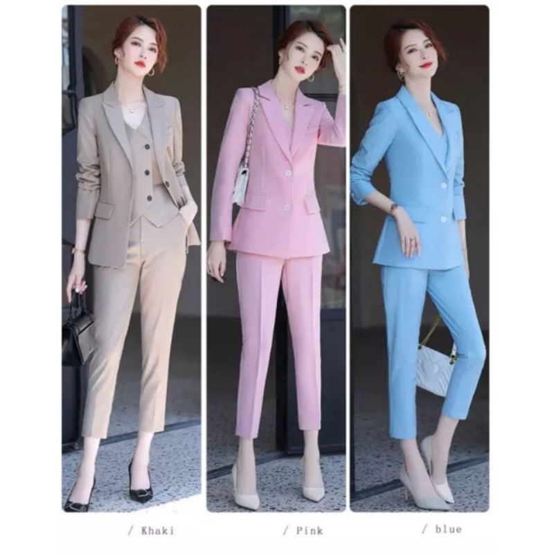 Jual Set Blazer Wanita 2in1 /Setelan Blazer /Set Jas Formal Wanita ...