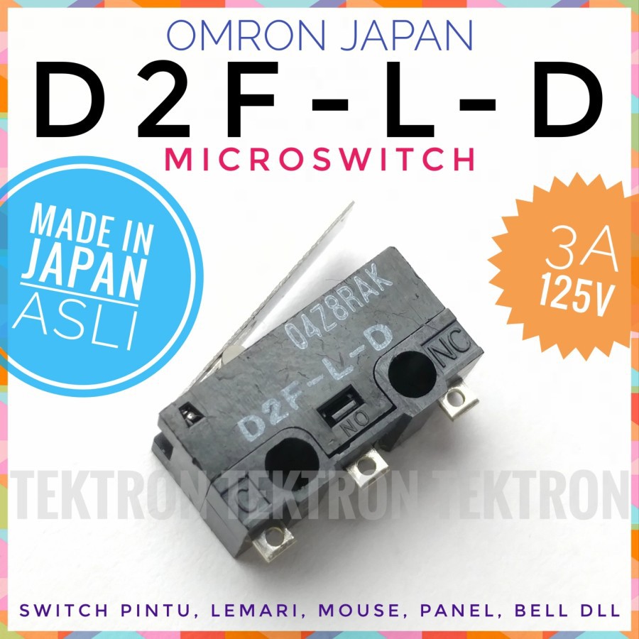 Jual Omron D2F-L-D Japan Microswitch D2F Switch Pintu Lemari Mouse Bel ORI | Shopee Indonesia