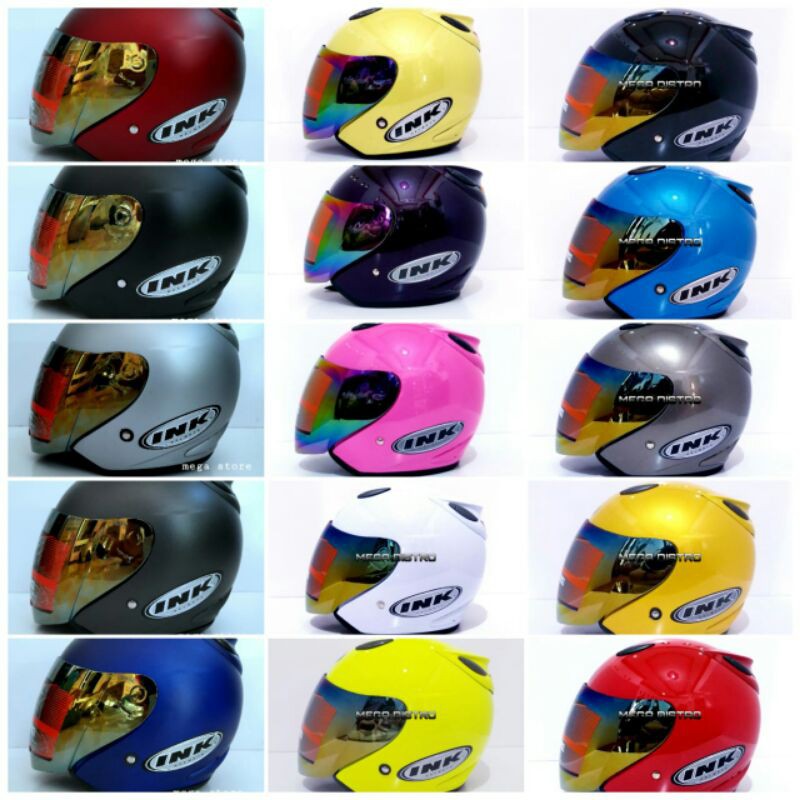 Jual helm ink centro murah visor pelangi | Shopee Indonesia