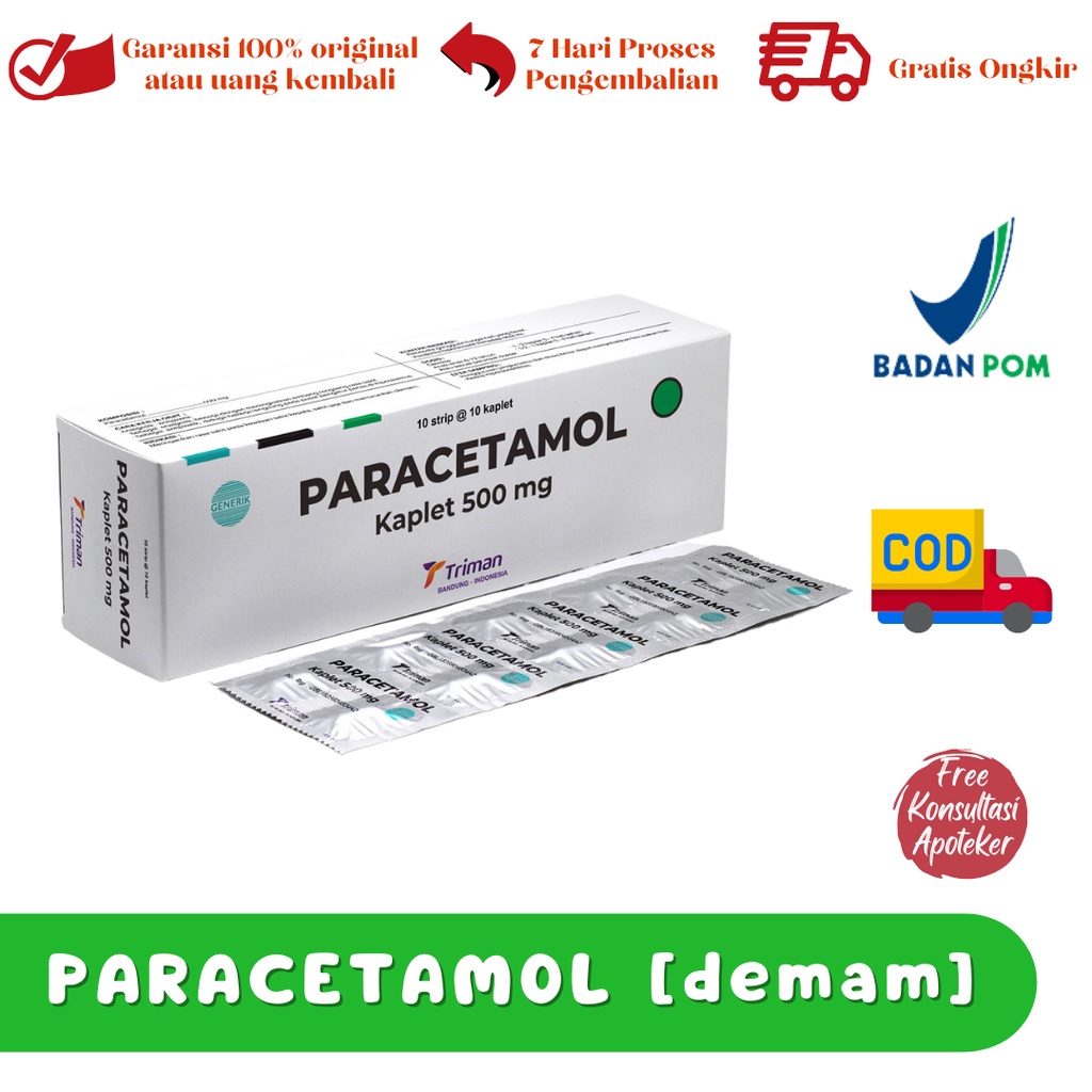 Jual Paracetamol 500mg Isi 10 Tablet - Obat Demam / Pusing | Shopee ...