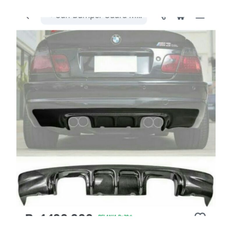 Jual bodykit diffuser BMW e46 M3 CSL | Shopee Indonesia