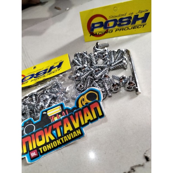 Jual Baut body motor baut body motor universal baut body L krom chrome ...