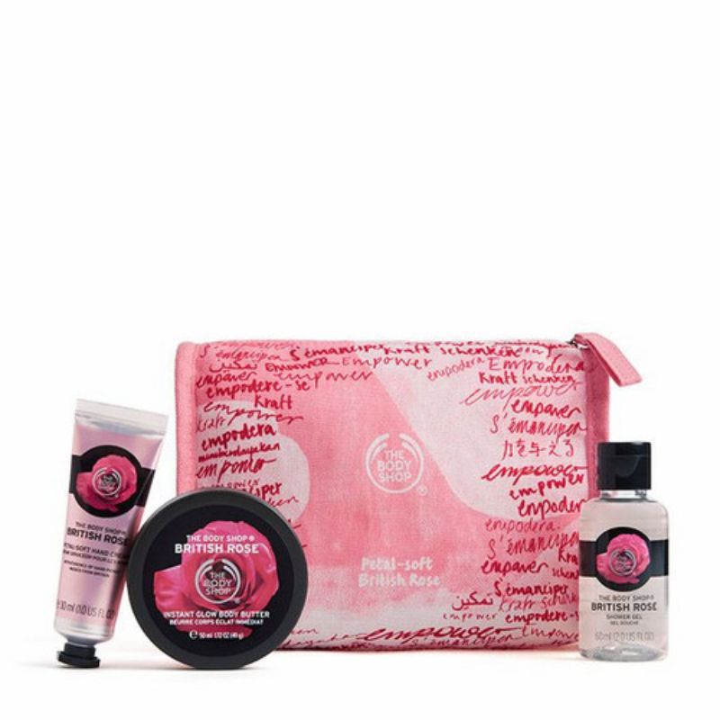 Jual THE BODY SHOP TRAVEL SIZE / MINI British Rose Birthday Gift ...