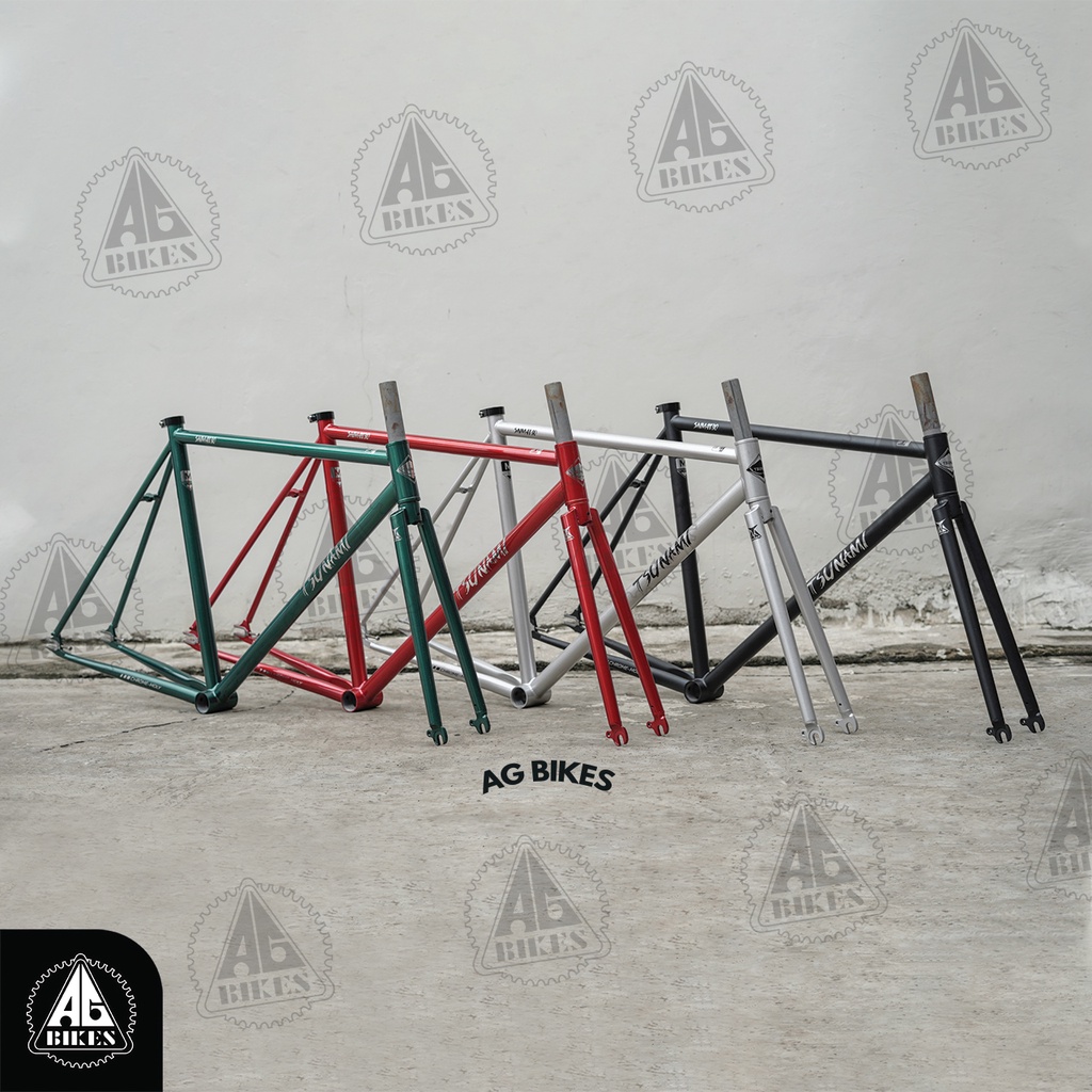 Jual Frame + Fork Tsunami SNM 4130 Chromoly | Shopee Indonesia