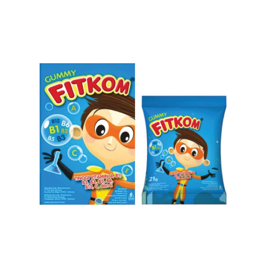 Jual Fitkom Gummy Multivitamin / Warna Biru - 60 Gram | Shopee Indonesia