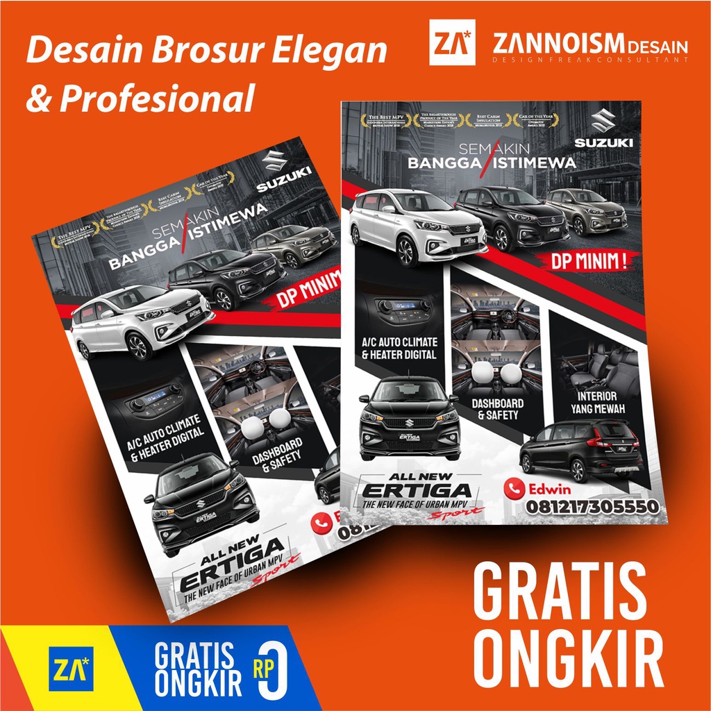 Jual Desain brosur profesional promosi laundry sekolah corel draw ...