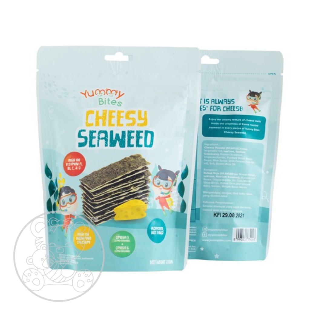 Jual Yummy Bites Cheesy Seaweed Snack Cemilan Anak Jajanan Bayi 20 gr ...