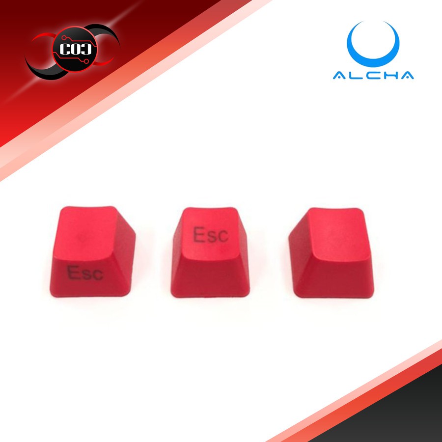 Jual ALCHA KEYCAPS ESC MODIFIER RED BLANK / TOP LETTERS / SIDE LETTERS ...