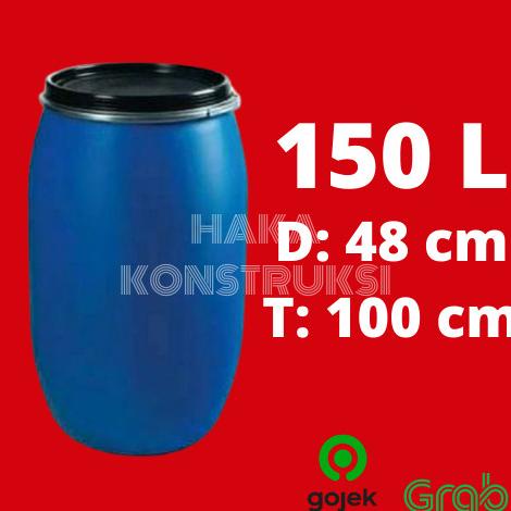 Jual TONG / DRUM AIR / DRUM TEMPAT SAMPAH PLASTIK 150 LITER L - BIRU ...