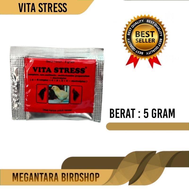 Jual vita stress vitamin ayam 5 gram minimal beli 5 sacher | Shopee ...