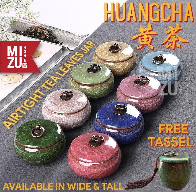 Jual NEW MIZU HUANGCHA Ceramic Tea Leaves Storage Jar Toples Penyimpan ...