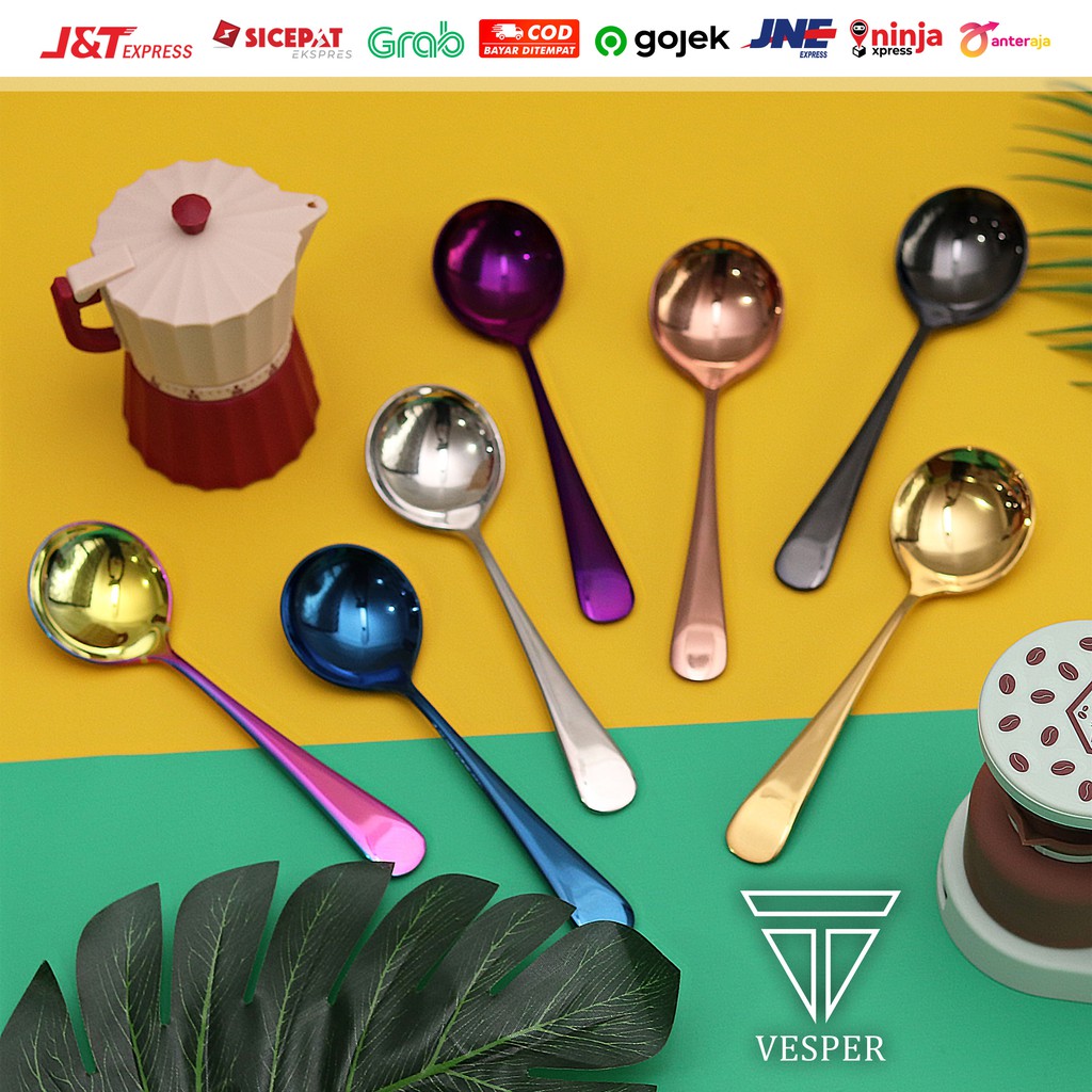 Jual sendok cupping kopi / cupping spoon coffee / sendok teh bulat ...