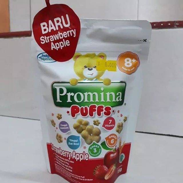 Jual Promina puffs strawberry apple 15gr snack bayi sehat cemilan ...