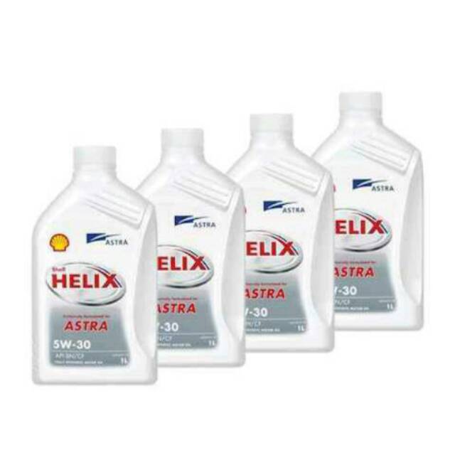 Jual Shell Helix Astra 5W30 oli mobil 4 pcs 1000ml | Shopee Indonesia