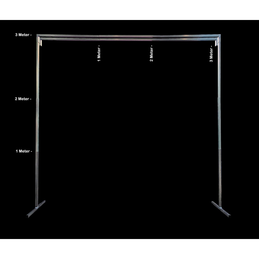 Jual Tiang Backdrop / Tiang Dekorasi / Tiang Gawang Besi 3x3 2 layer ...
