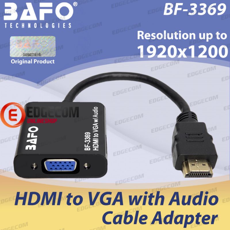 Jual BAFO HDMI TO VGA With AUDIO Cable Adapter BF-3369 ORIGINAL ...