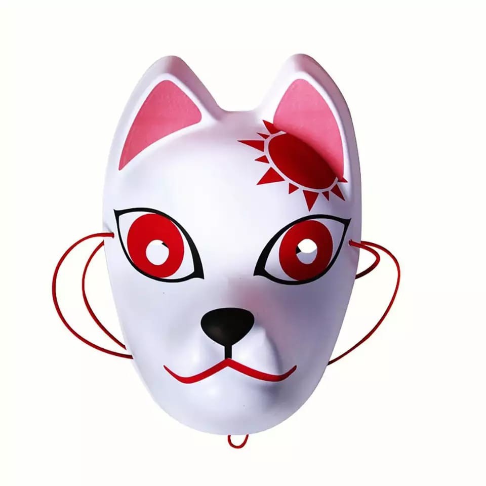 Jual Topeng Kitsune Siluman Rubah FullFace Cosplay Japanese Mask Anime ...