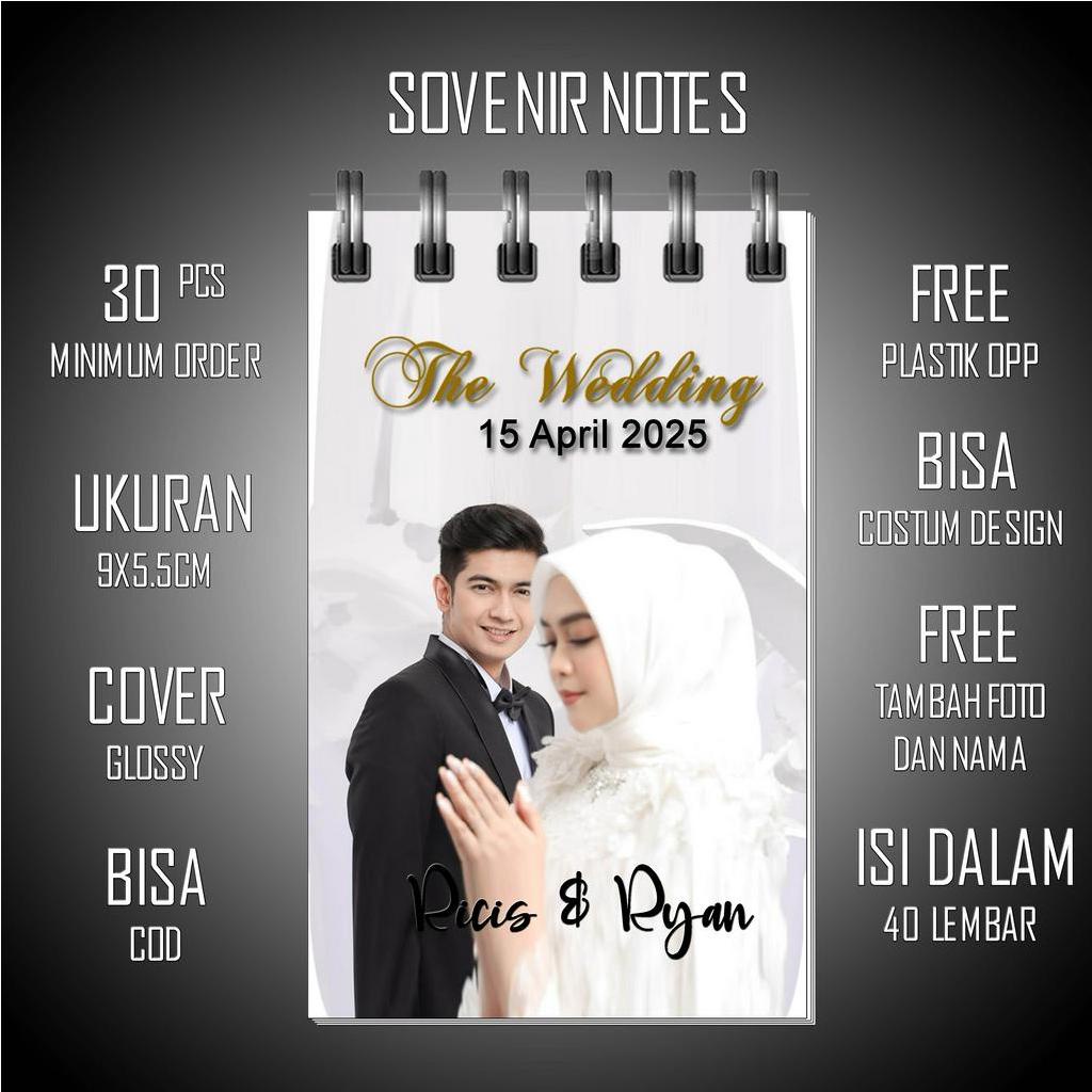 Jual souvenir notebook custom bisa tambah foto dan nama SOVENIR NOTEBOK ...
