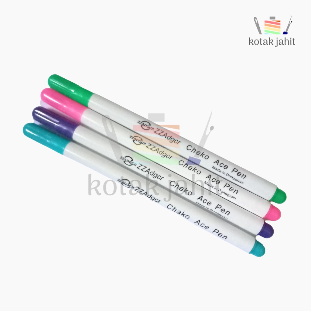 Jual Chaco Water Erasable Pen / Penanda Kain bisa hilang dengan air ...