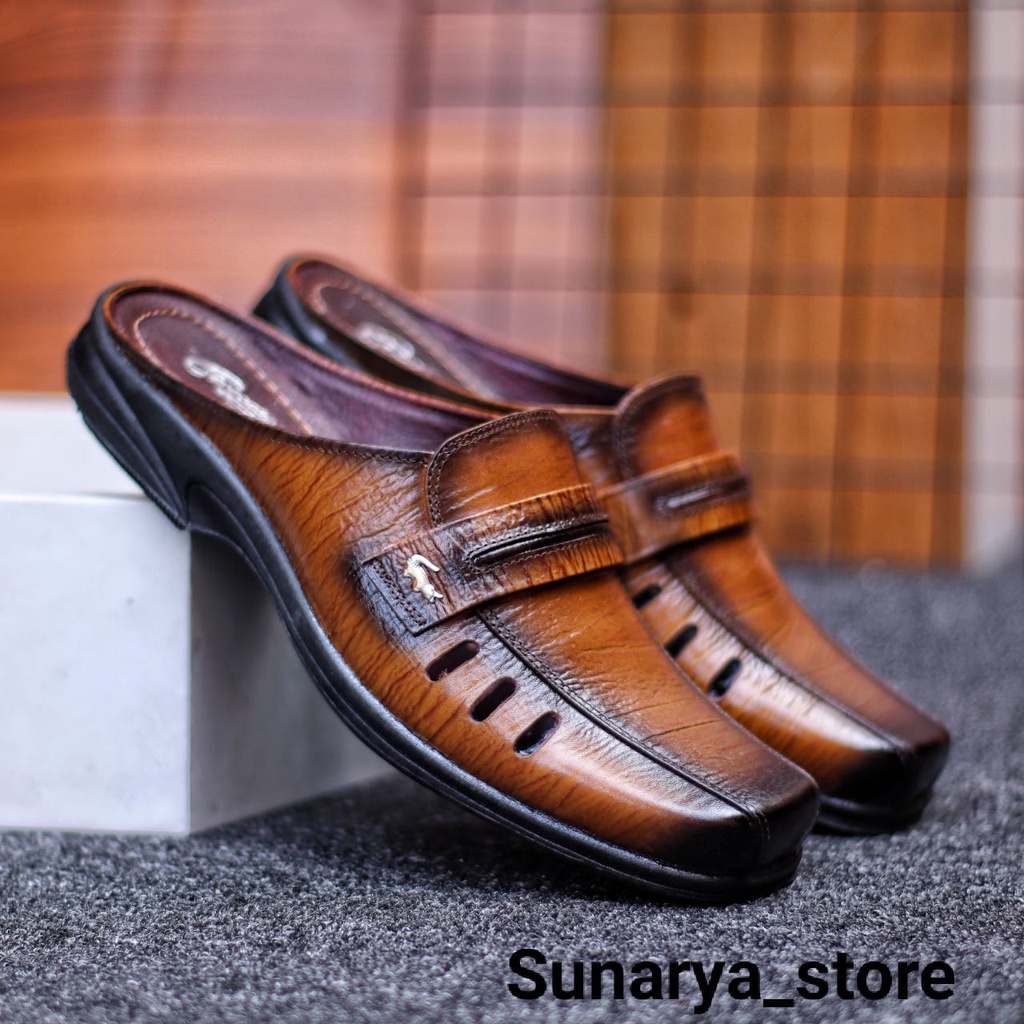 Jual kulit asli sapi premium Sandal Pria Crododile Kulit Asli 100% ...