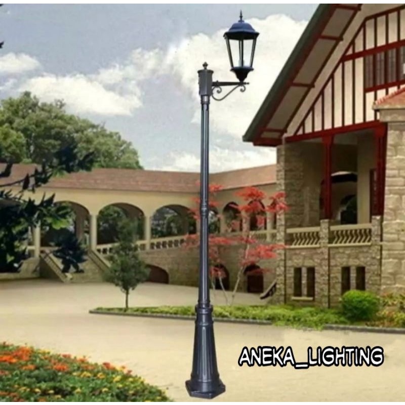Jual Lampu Taman Tiang-Outdoor Cabang 1 Lampu Hias Jalan Tinggi 250cm ...