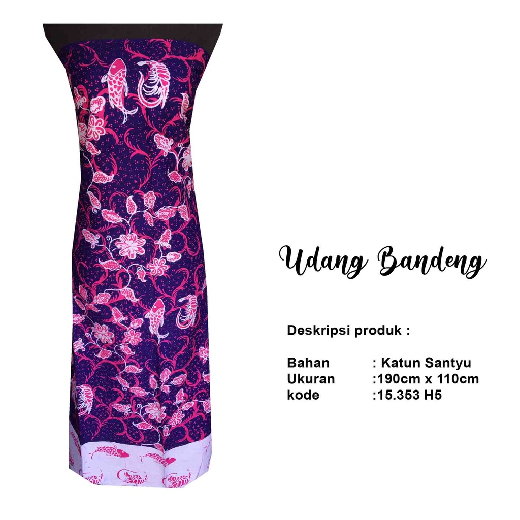 Jual Batik Tulis Motif Udang Bandeng Khas Kota Sidoarjo / Batik Kantor ...