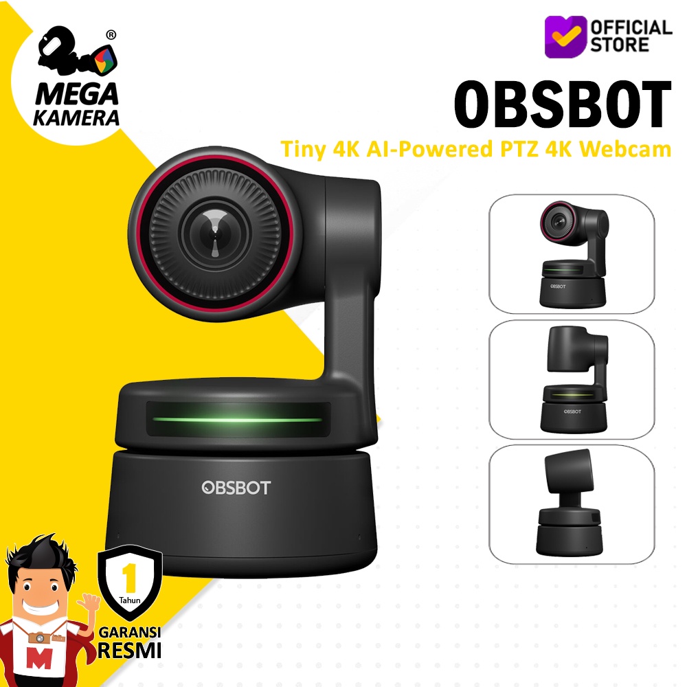 Jual OBSBOT Tiny 4K AI-Powered PTZ 4K Webcam | Shopee Indonesia