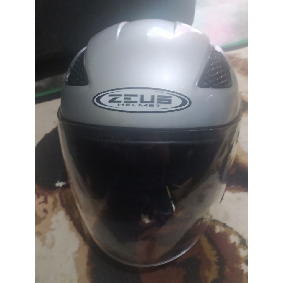 Jual Helm Zeus 610 Silver | Shopee Indonesia