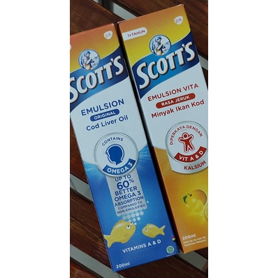Jual Scotts Emulsion Vita Original dan Jeruk 200 ML / Minyak Ikan ...