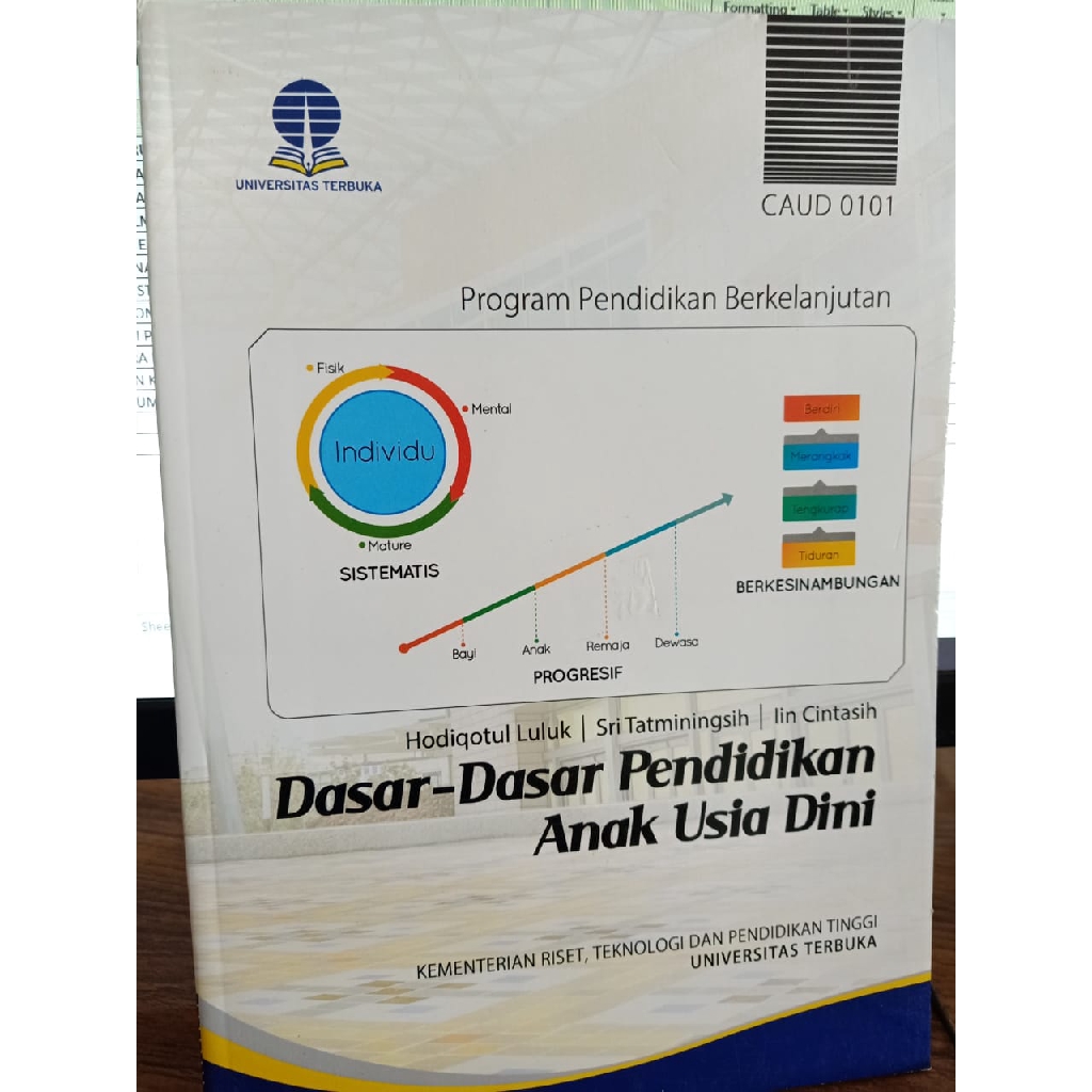 Jual Buku Materi Pokok Dasar Dasar Pendidikan Anak Usia Dini (PAUD) - Hadiqotul Luluk - UT ...