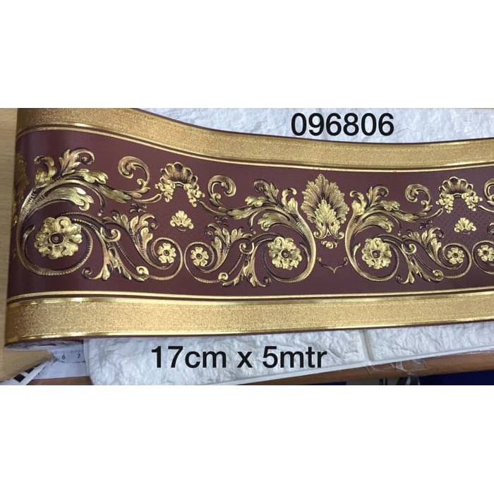 Jual Wallpaper Dinding Border LIst Pembatas Dinding Gold Klasik ...