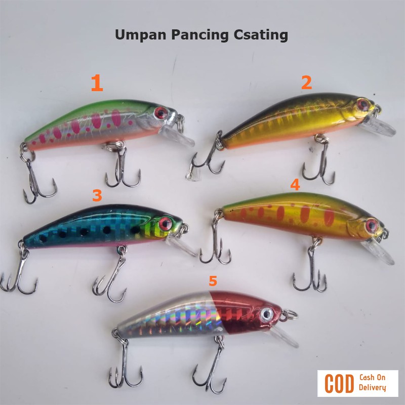 Jual Umpan Casting Minnow Minow Sinking Lidah panjang lure Hampala ...