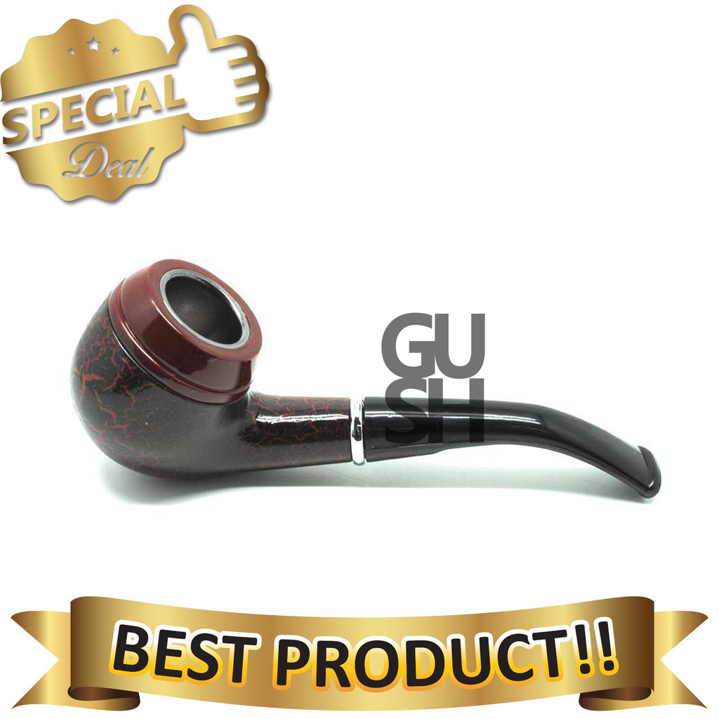 Jual Kado Unik Pipa Rokok Kayu Ukir Model Klasik Dengan Filter CH-5581 ...