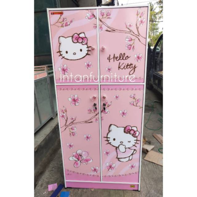 Jual LEMARI HELLO KITTY, MEJA BELAJAR HELLO KITTY,BABY LOCKER 1 SET ...