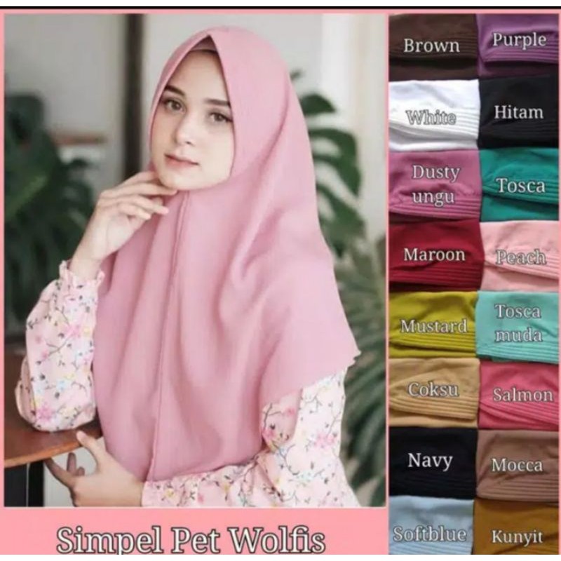 Jual Jilbab Simple Pet Wolfis | Shopee Indonesia