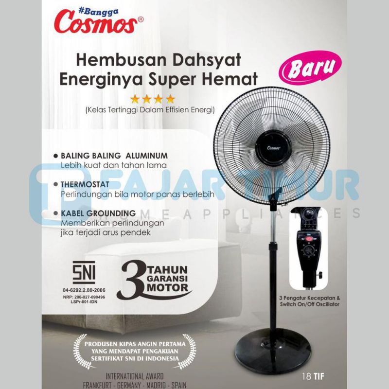 Jual COSMOS Kipas Angin Berdiri 18" Besi 18-TIF TIF-1801 S Stand Fan ...