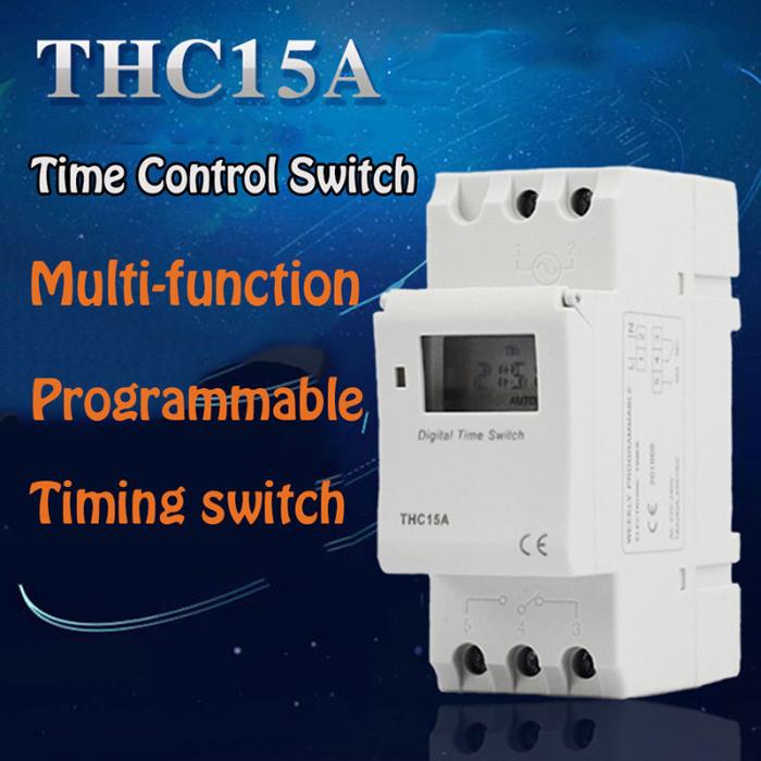 Jual THC15A Digital Programmable Timer Relay Saklar Automatic ON OFF ...