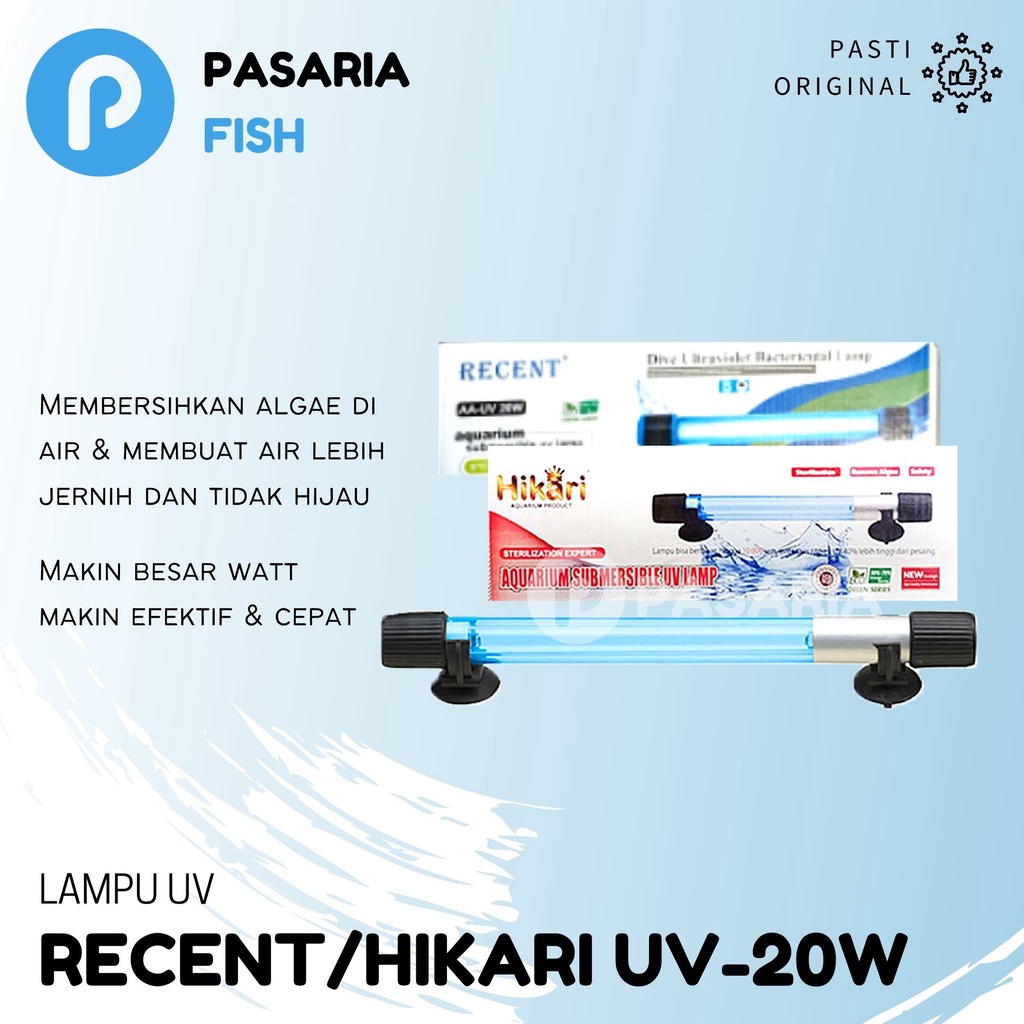 Jual HIKARI/RECENT Lampu UV 20W/20 Watt Chamber/Filter Kolam/Aquarium Besar/Big | Shopee Indonesia