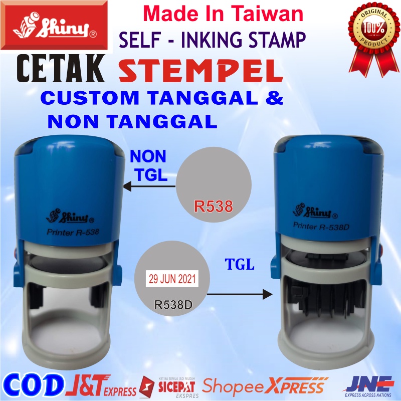 Jual STEMPEL TANGGAL OTOMATIS SHINY CAP KANTOR TOKO DAGANG R-538 DAN R ...