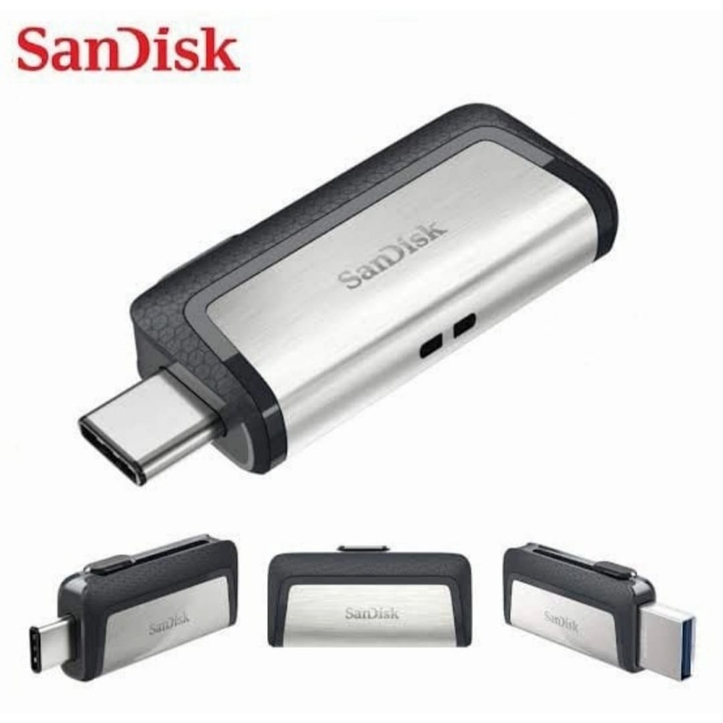 Jual ORIGINAL !! SANDISK OTG TYPE C 128GB 150MBps DUAL DRIVE GARANSI ...