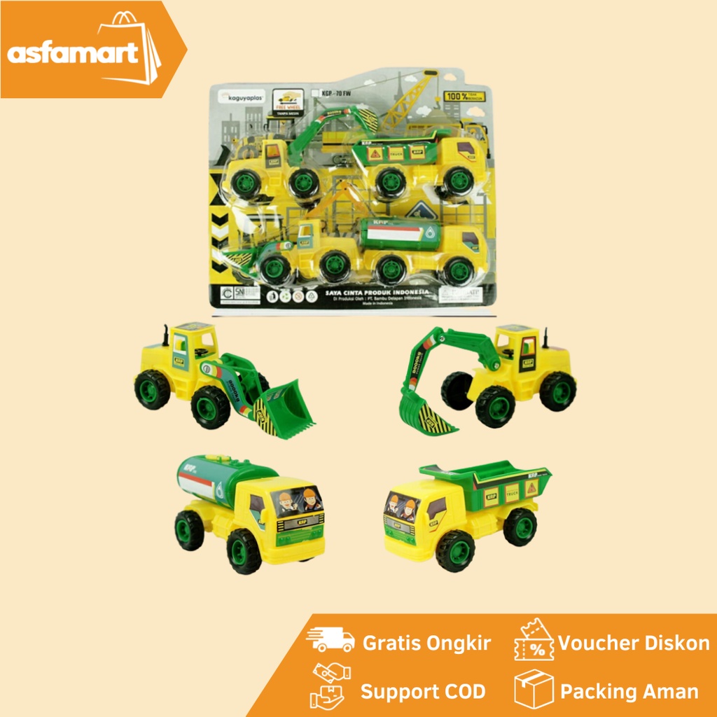 Jual Mainan Mobil Kontruksi KGP 70-FW 4's Mainan Anak Construction Car ...